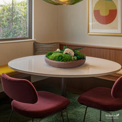 Round Wooden Moss Bowl with Plants - Moss Centerpiece | Wildleaf